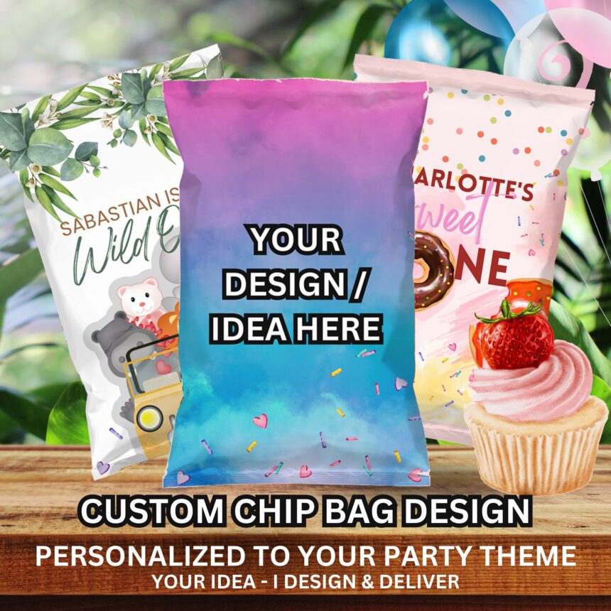 Custom Chip Bag Template Custom Chips Bag Canva Template Blank Chip Bag ...