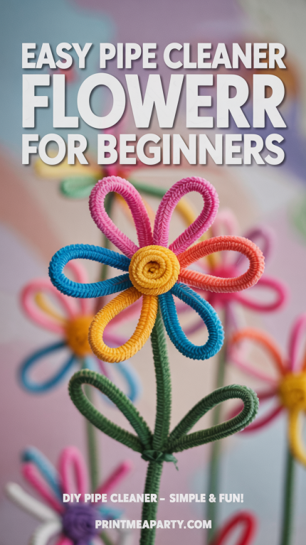 How to Make Easy Pipe Cleaner Flowers (Step-by-Step Guide) – Print Me a ...