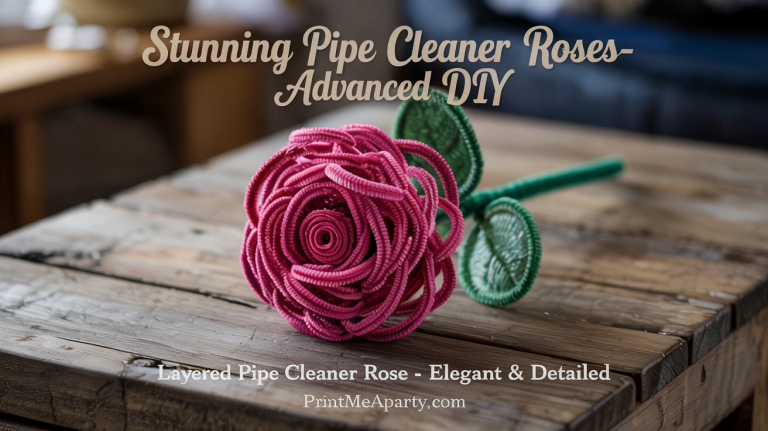 How to Make Easy Pipe Cleaner Flowers (Step-by-Step Guide) - Print Me a ...